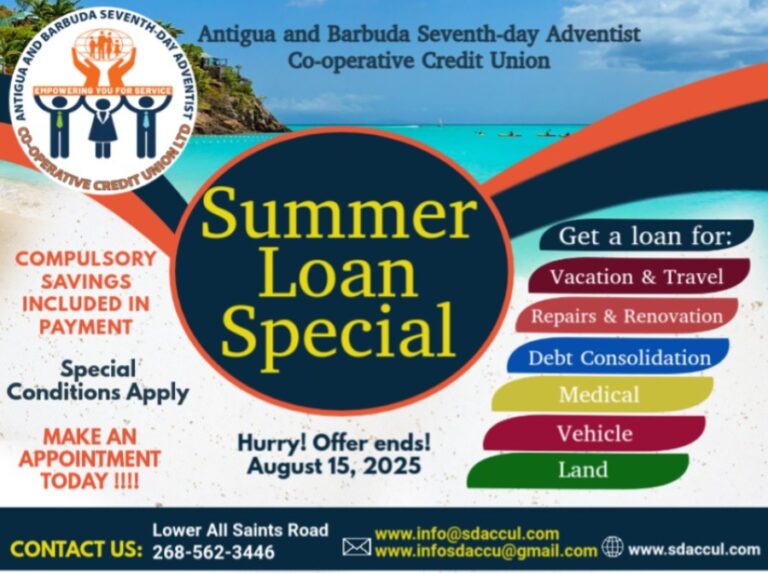 Summer Loan Special - Antigua SDA Cooperative Credit Union Ltd.